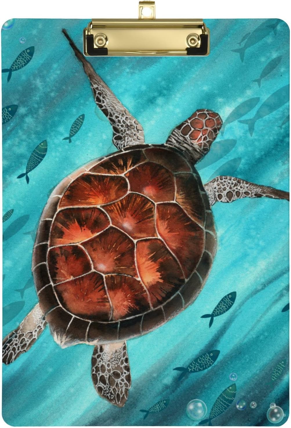 FMSHPON Colorful Sea Turtle Swimming Clipboard Hardboard Wood Nursing ...