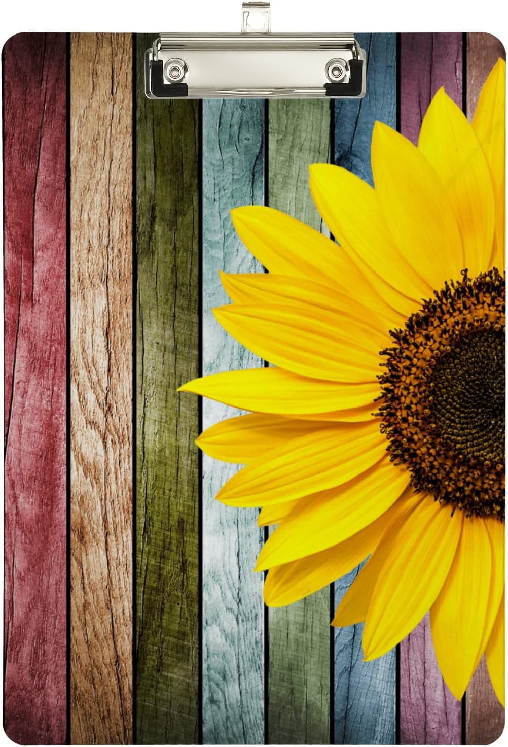 FMSHPON Colorful Wooden Vintage Sunflower Clipboard Hardboard Wood ...