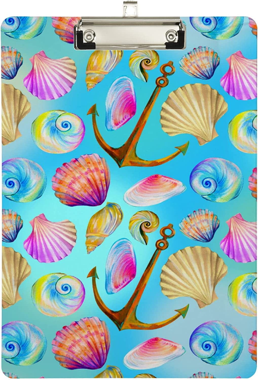 FMSHPON Conch Shells Anchor Nautical Clipboard Hardboard Wood Nursing ...