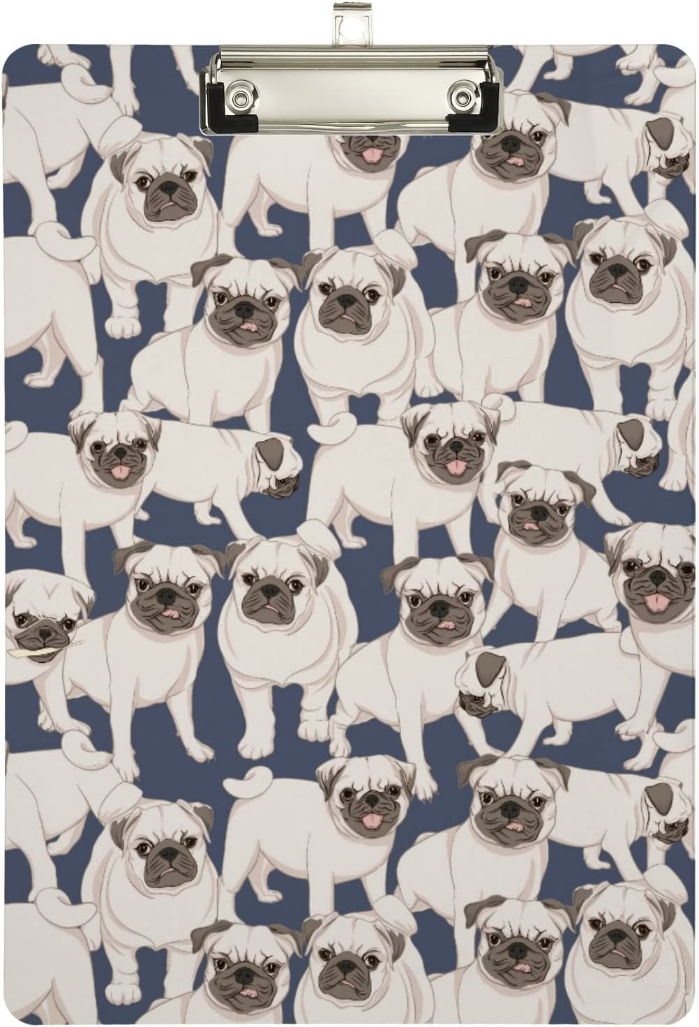 FMSHPON Cute Pug Dogs Pattern Clipboard Hardboard Wood Nursing Clip ...