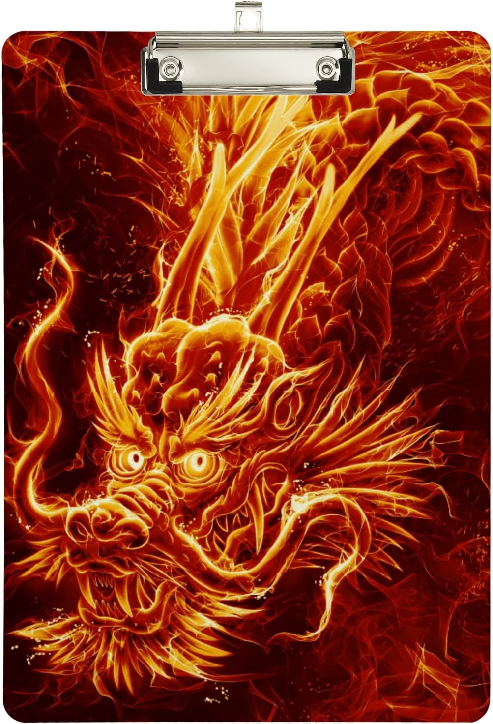 FMSHPON Fire Dragon Clipboard Hardboard Wood Nursing Clip Board and ...