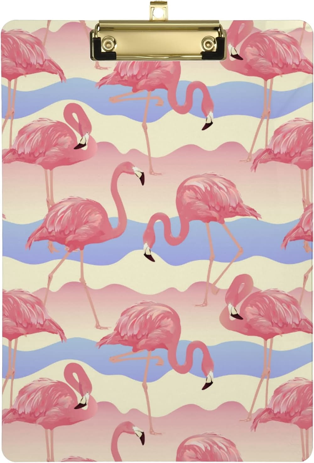 FMSHPON Flamingo Tropical Bird Pink Tie Dye Clipboard Hardboard Wood ...