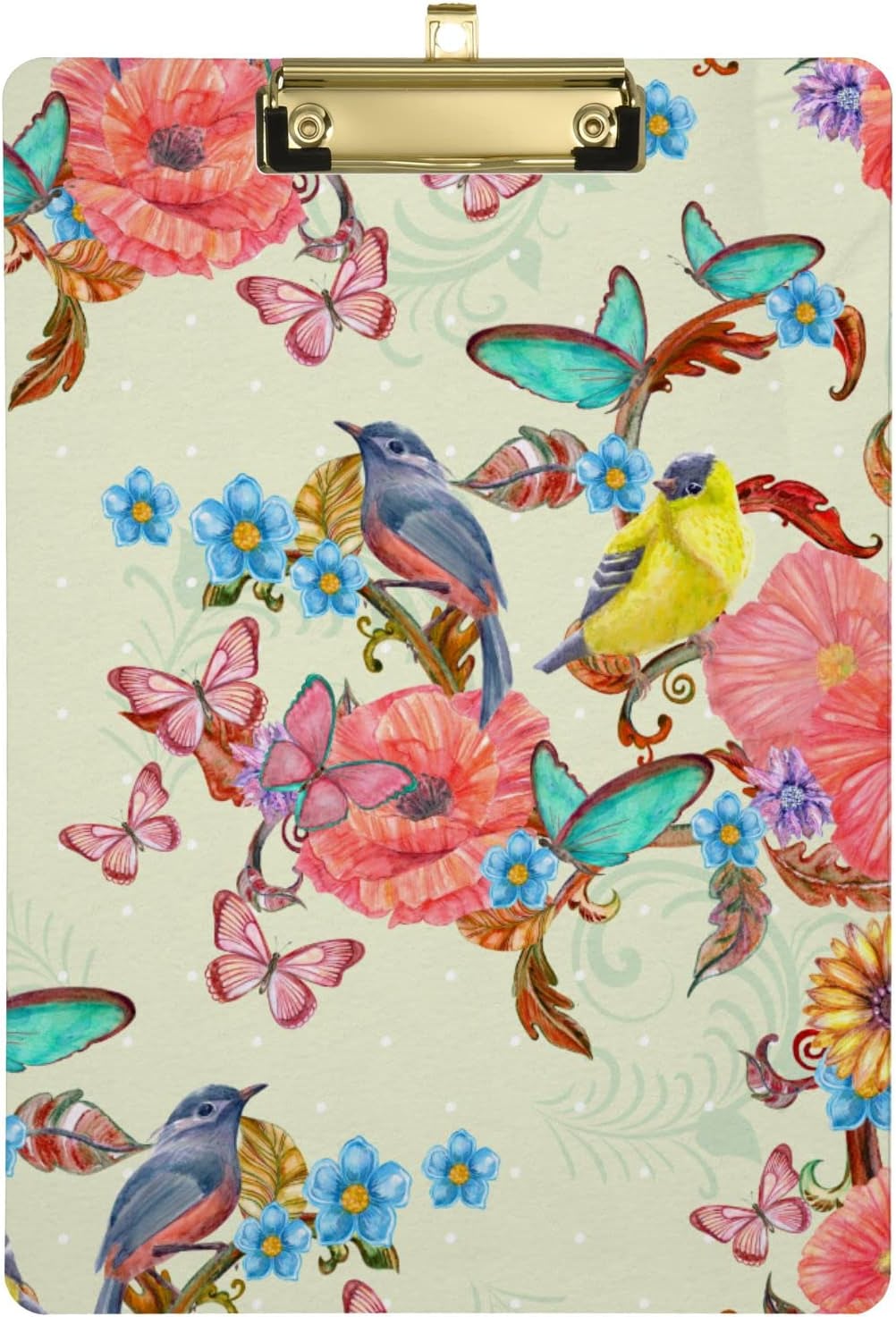 FMSHPON Flowers Birds Butterflies Clipboard Hardboard Wood Nursing Clip ...