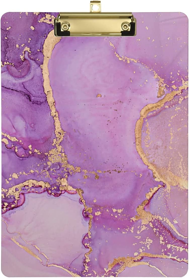 FMSHPON Fluid Pink Clipboard Hardboard Wood Nursing Clip Board and Pull ...