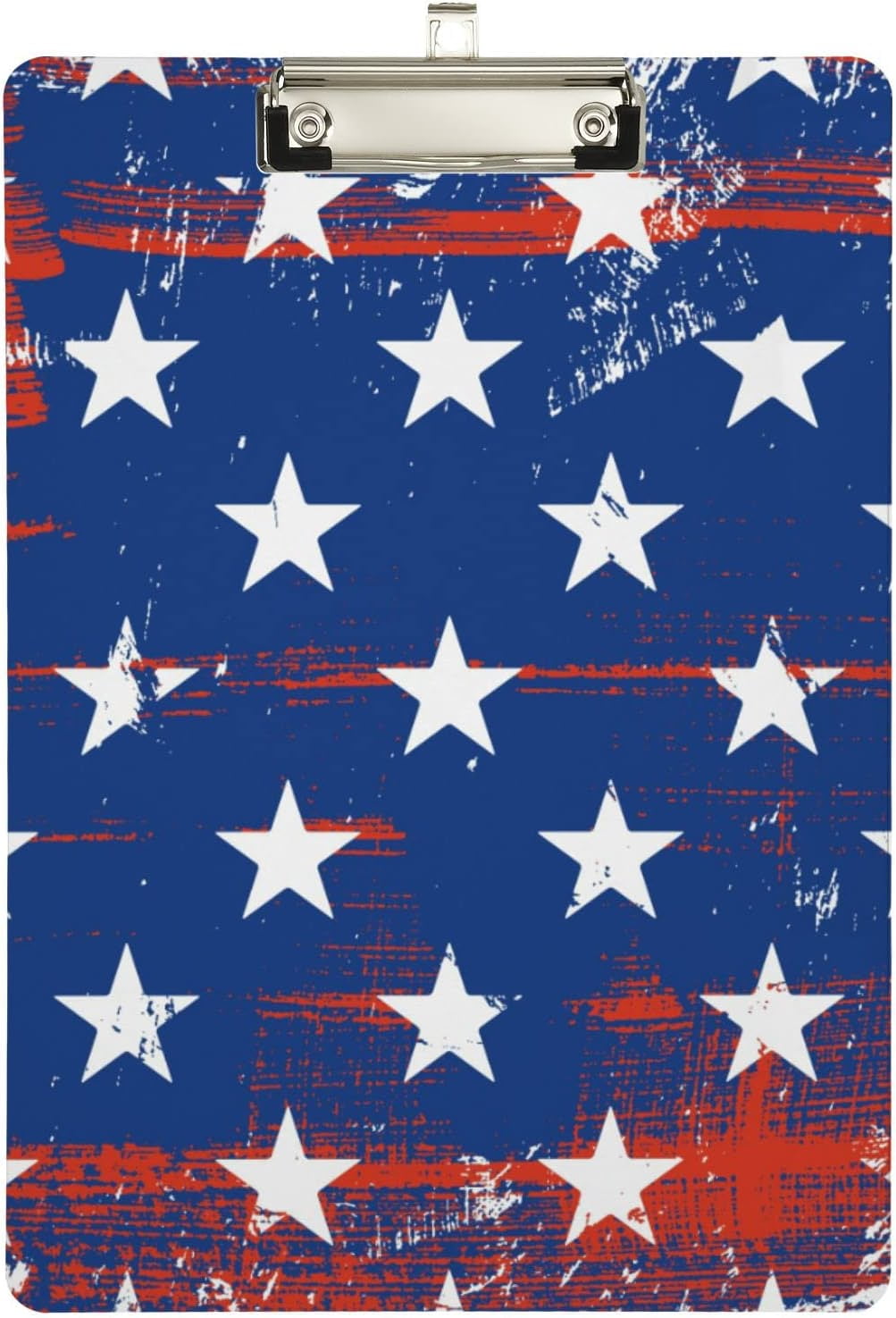 FMSHPON Fun Grunge Horizontal Stars Stripes Clipboard Hardboard Wood ...