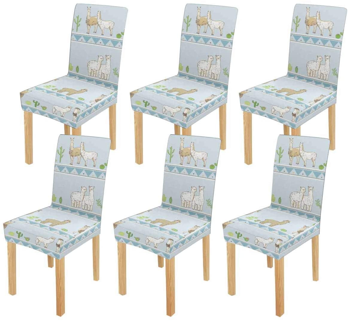 FMSHPON Funny Cartoon Lama Stretch Chair Cover Protector Seat Slipcover ...