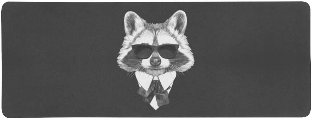 FMSHPON Funny Raccoon in Suit with Sunglasses Hipster Extra Extended ...