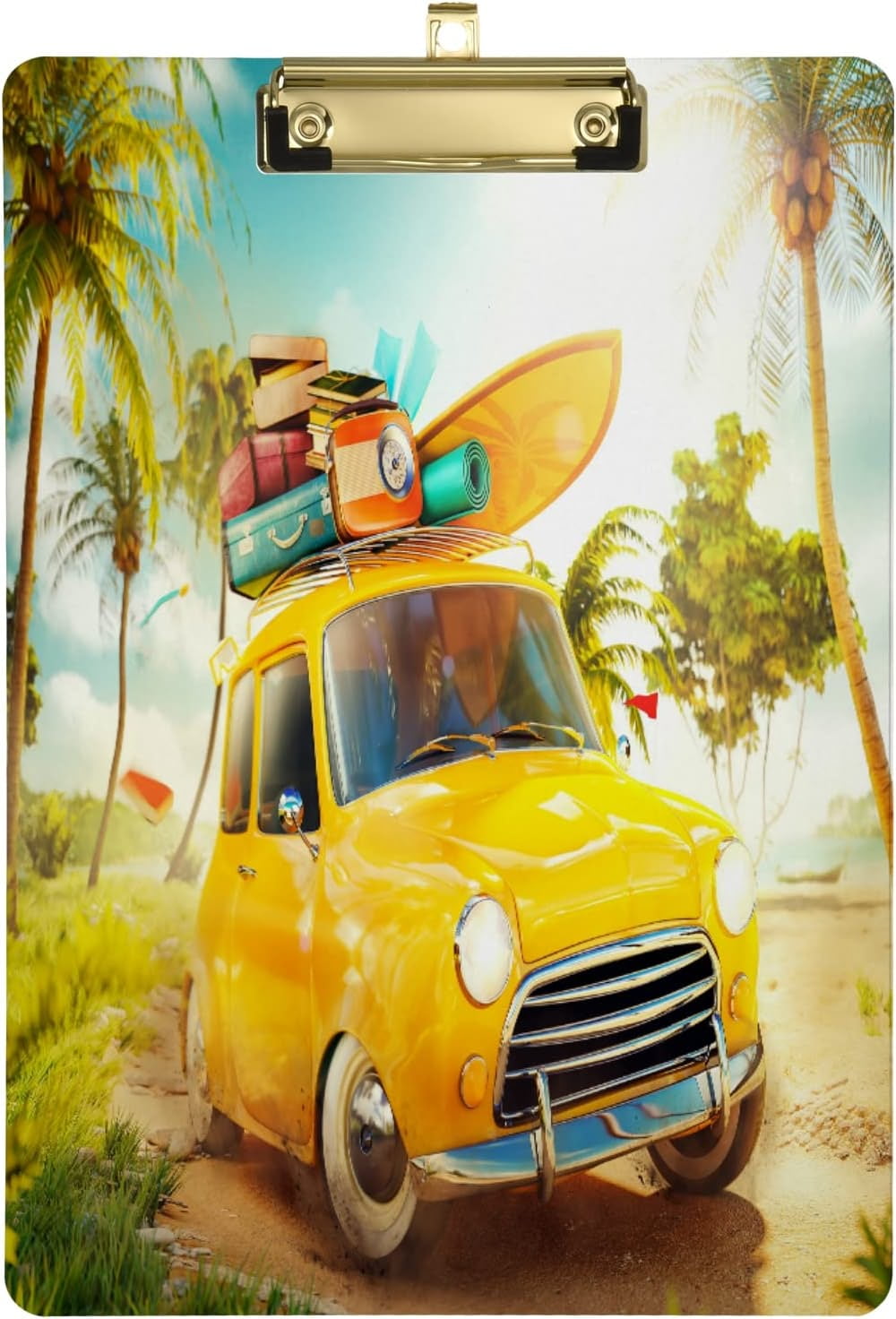 FMSHPON Funny Retro CarSurfboardSuitcases Clipboard Hardboard Wood ...