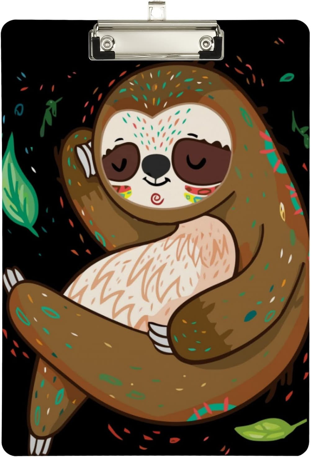 FMSHPON Funny Sloth Clipboard Hardboard Wood Nursing Clip Board and ...