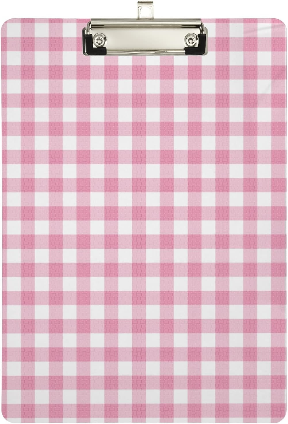 FMSHPON Gingham Plaid Pink Clipboard Hardboard Wood Nursing Clip Board ...
