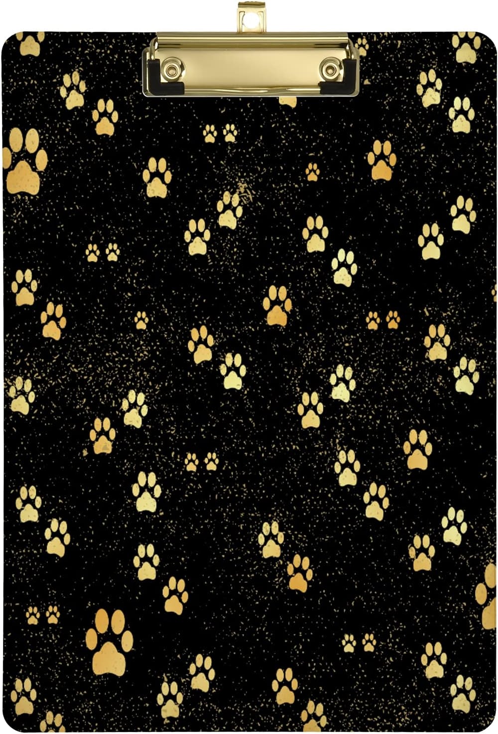 FMSHPON Gold Dog Paw Print Clipboard Hardboard Wood Nursing Clip Board ...