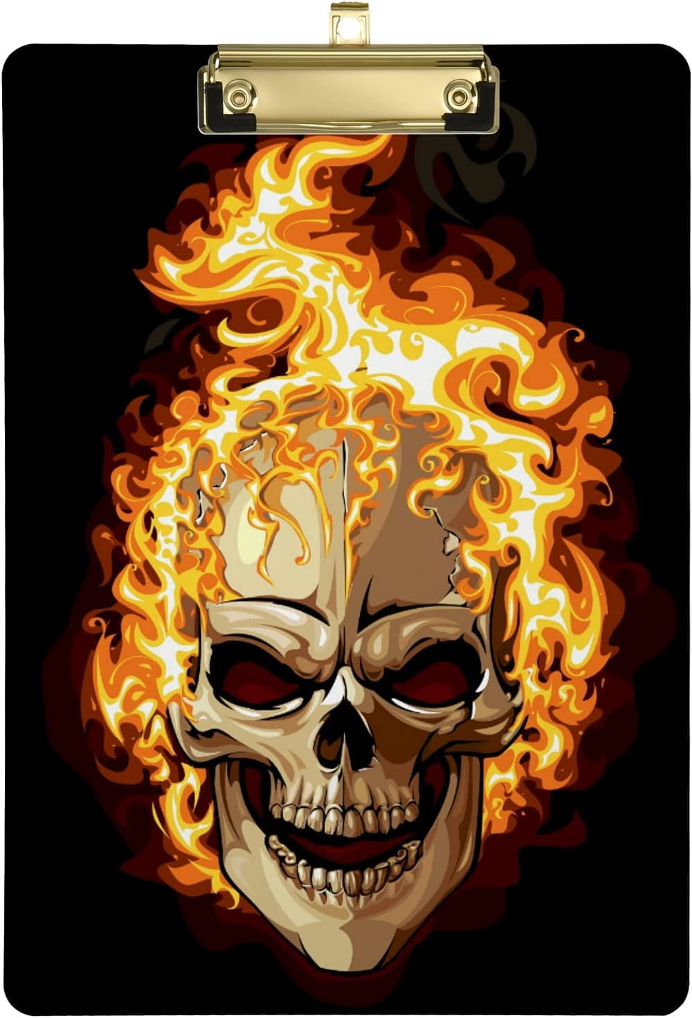 FMSHPON Gold Skeleton Fire 1 Clipboard Hardboard Wood Nursing Clip ...