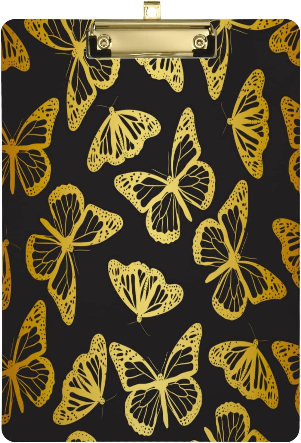 FMSHPON Golden Silhouette of Butterflies Clipboard Hardboard Wood ...