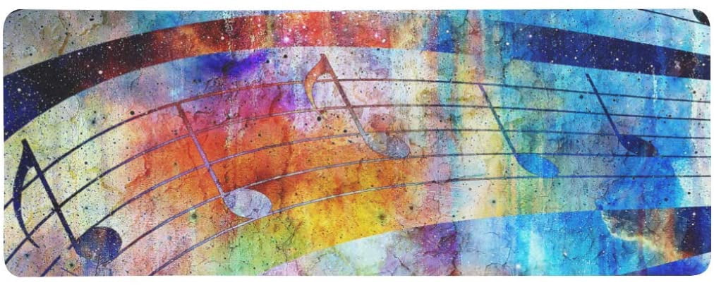 FMSHPON Grunge Retro Musical Background with Music Notes Extra Extended ...