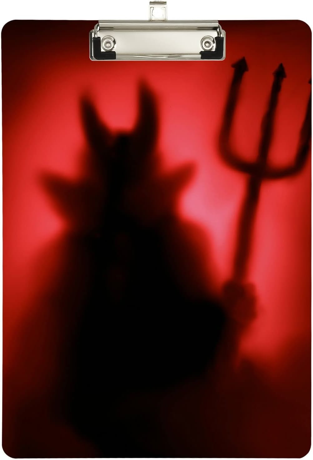 FMSHPON Halloween Devil Silhouette Clipboard Hardboard Wood Nursing ...