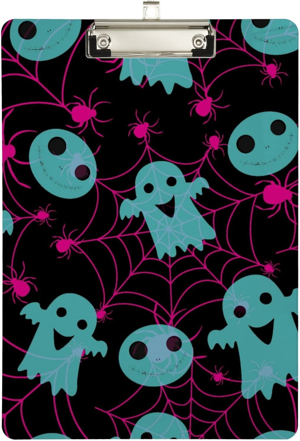 FMSHPON Halloween Neon Blue Ghost Pink Spider Clipboard Hardboard Wood ...