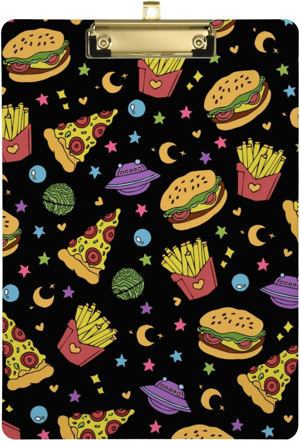 FMSHPON Hamburger Pizza Fries Clipboard Hardboard Wood Nursing Clip ...
