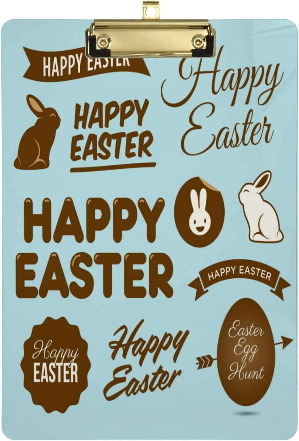 FMSHPON Happy Easter Design Elements Clipboard Hardboard Wood Nursing ...