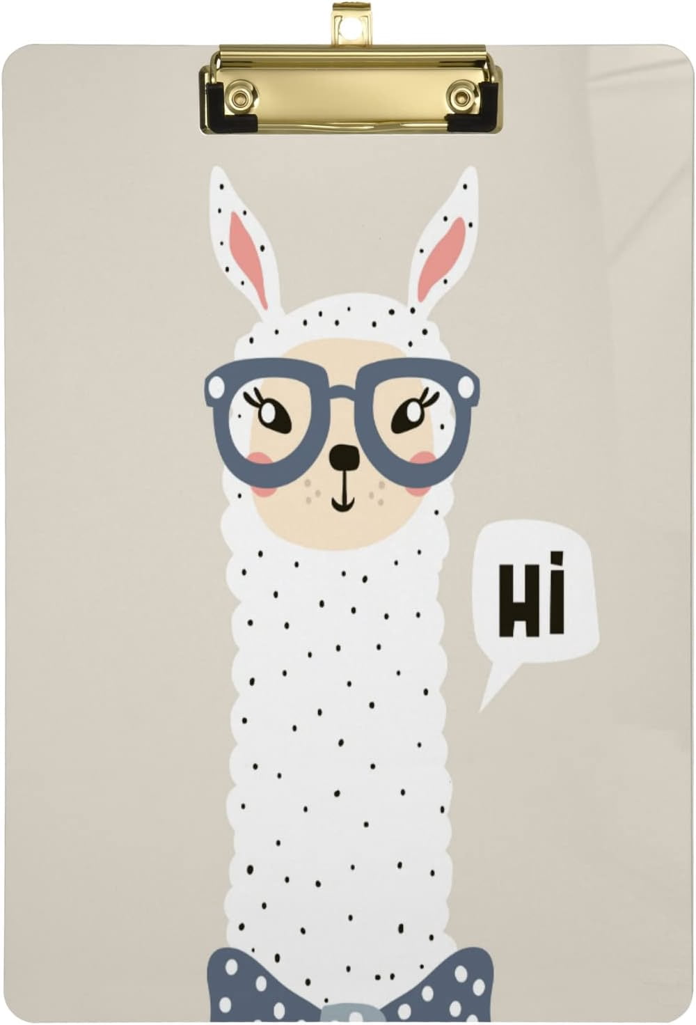 FMSHPON Hi Llama Alpaca White Clipboard Hardboard Wood Nursing Clip ...