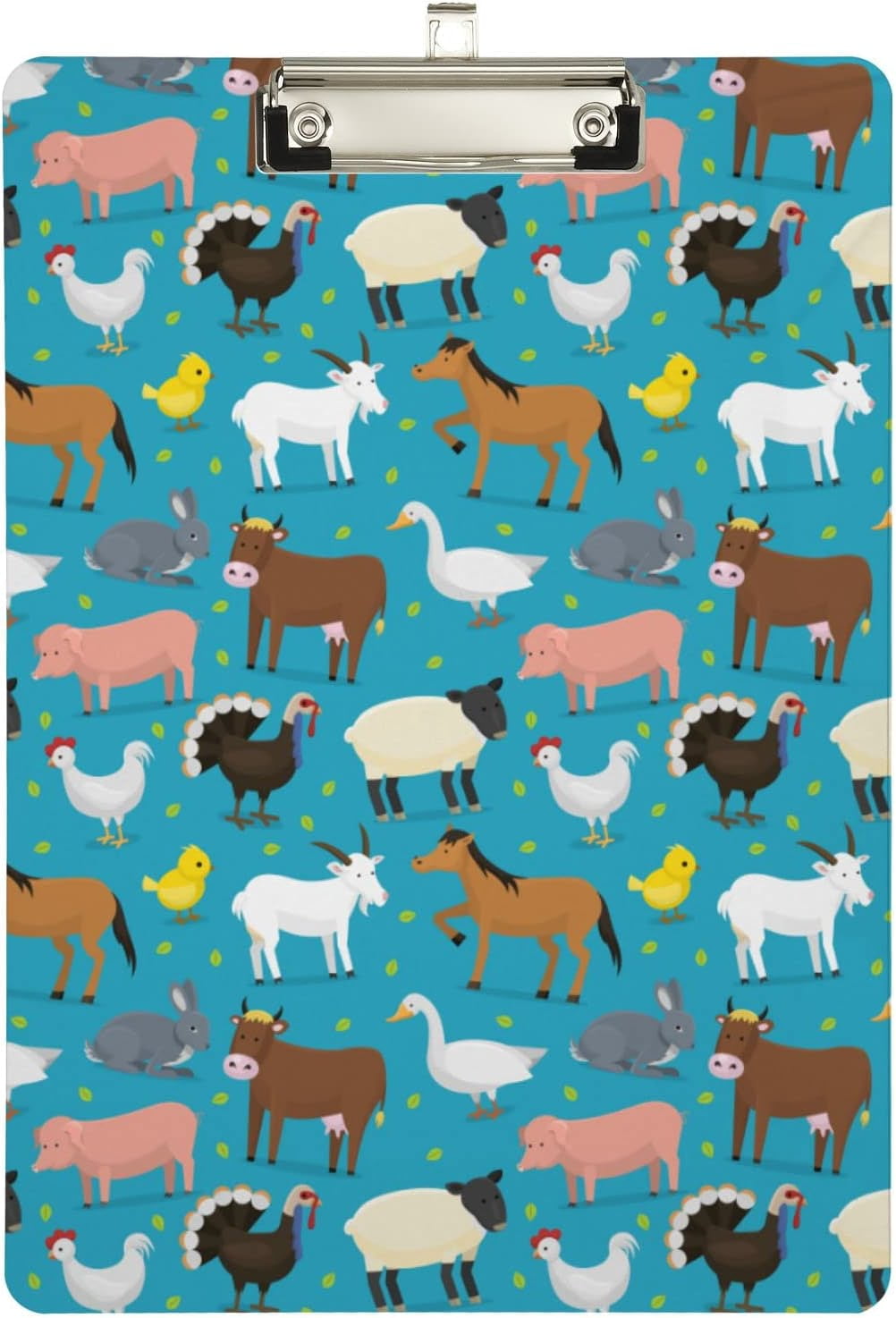 FMSHPON Horse Chicken Duck Goat Pig Clipboard Hardboard Wood Nursing ...