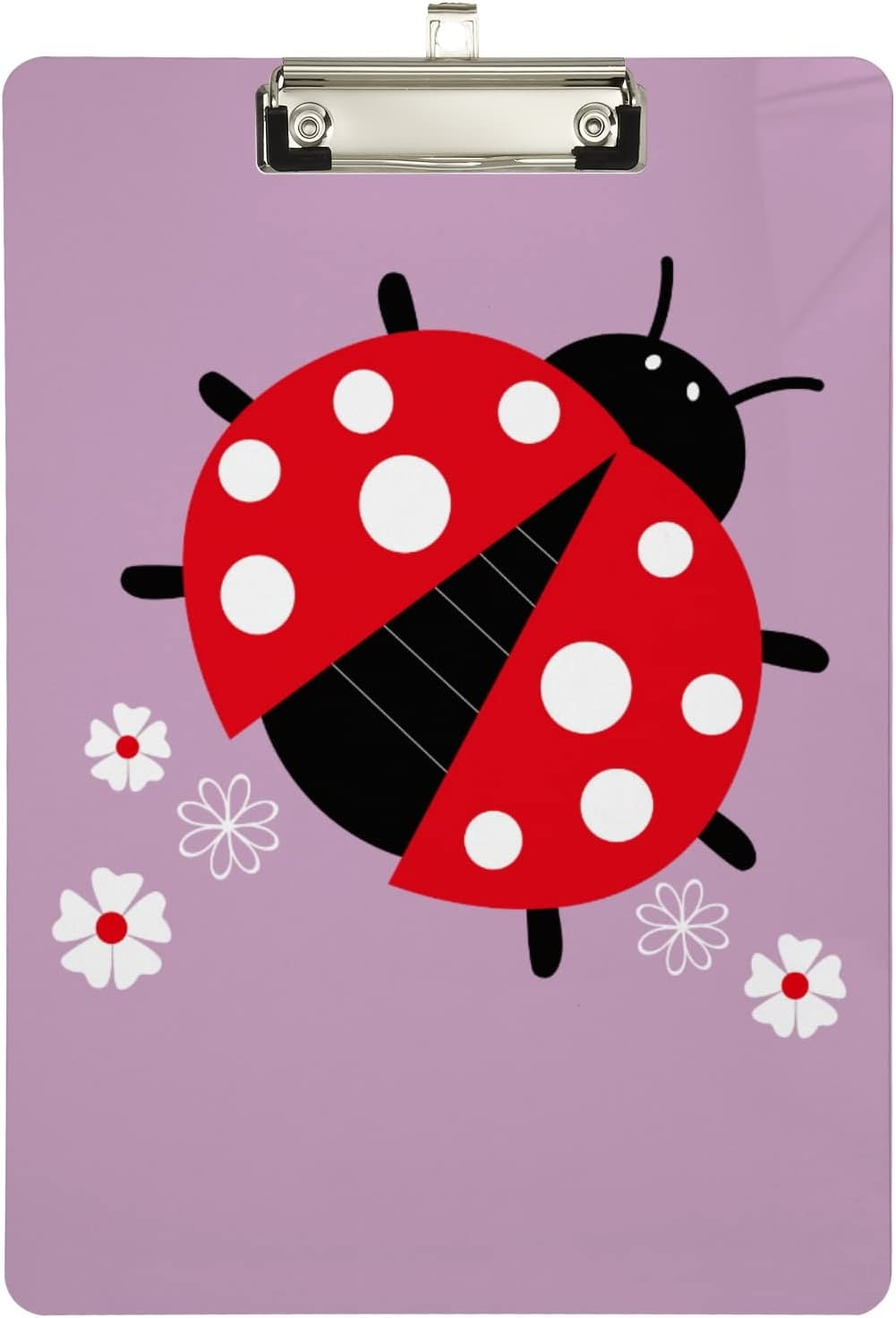 FMSHPON Ladybug Cute Flower White Red Clipboard Hardboard Wood Nursing ...