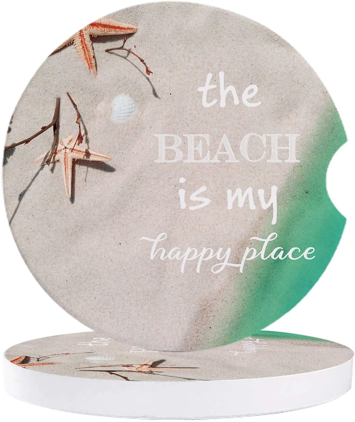FMSHPON Life Starfish on The Beach Set of 6 Car Coaster for Drinks ...