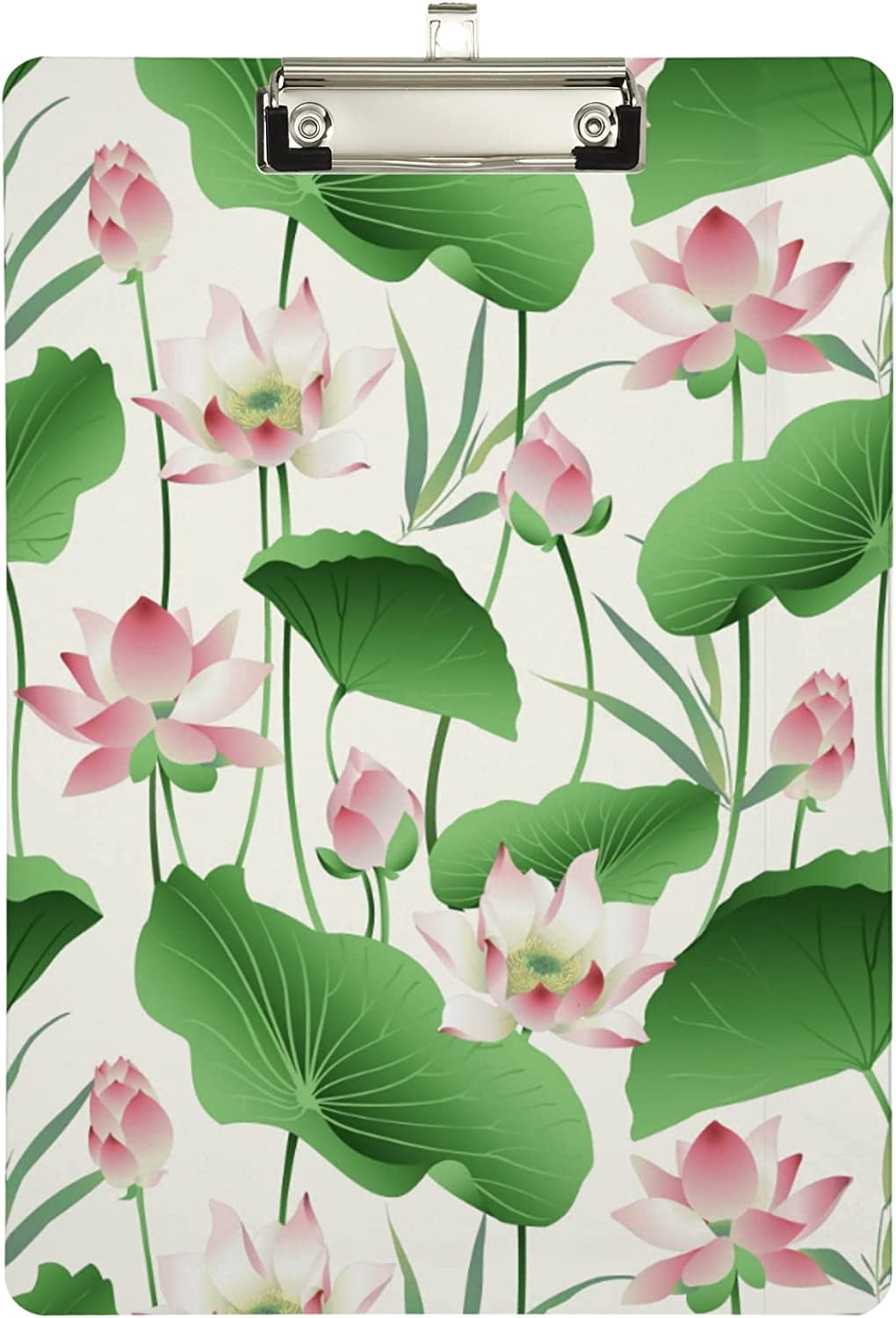 FMSHPON Lotus Pond Flowers Clipboard Hardboard Wood Nursing Clip Board ...