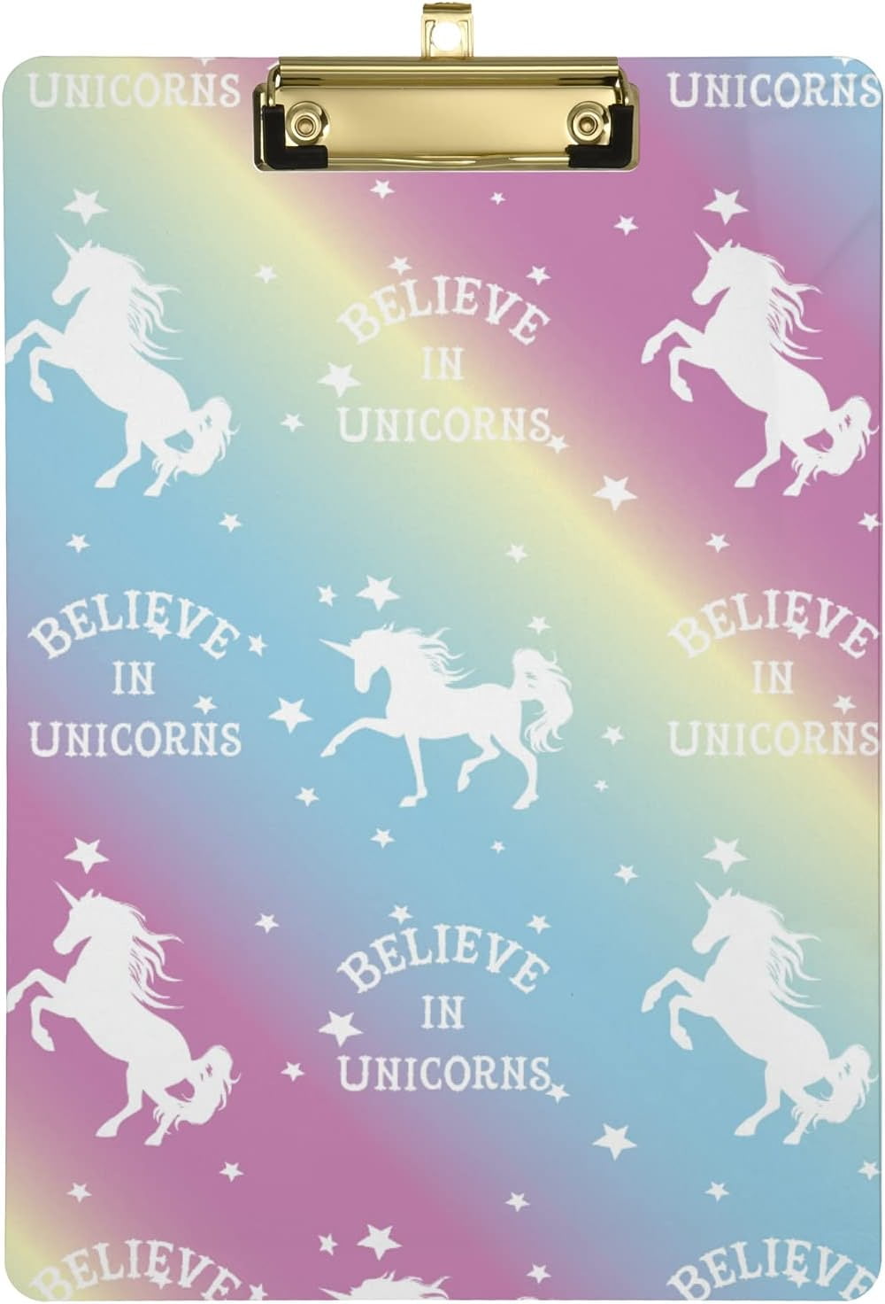 FMSHPON Magic Unicorn Clipboard Hardboard Wood Nursing Clip Board and ...