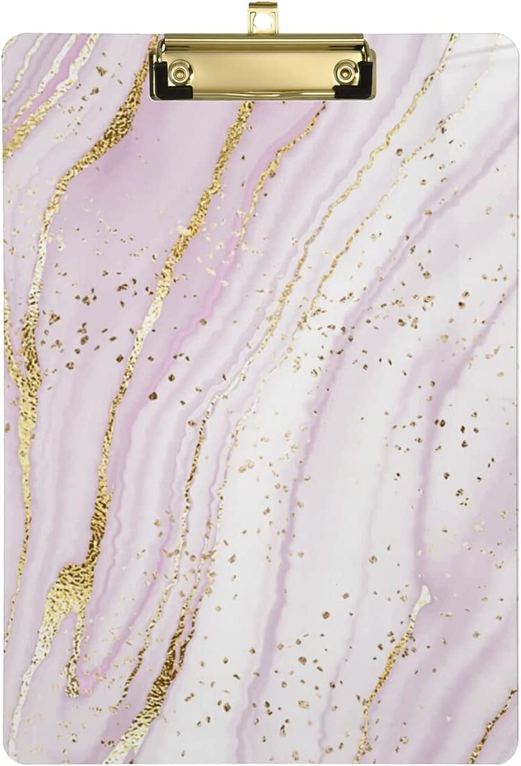 FMSHPON Marble Gold Wave Clipboard Hardboard Wood Nursing Clip Board ...