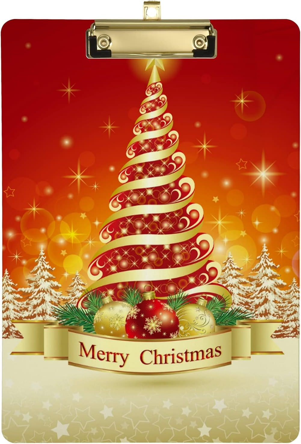 FMSHPON Merry Christmas Tree Clipboard Hardboard Wood Nursing Clip ...