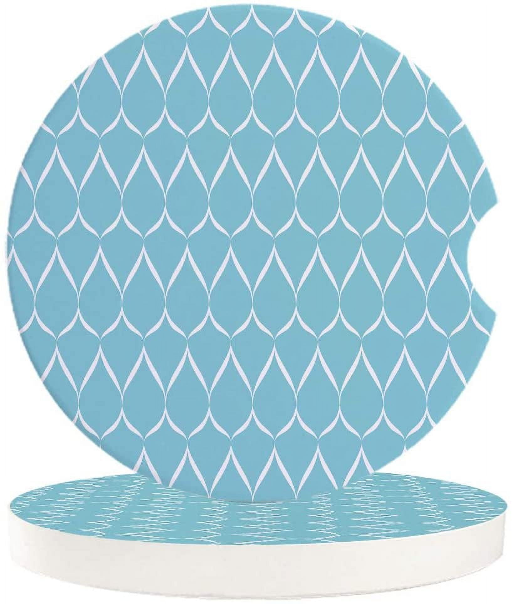 FMSHPON Minimalist Water Drop Geometric Pattern Teal Green Set of 6 Car ...