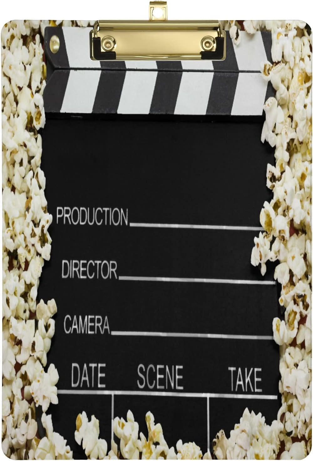 FMSHPON Movie Clapboard Popcorn Clipboard Hardboard Wood Nursing Clip ...