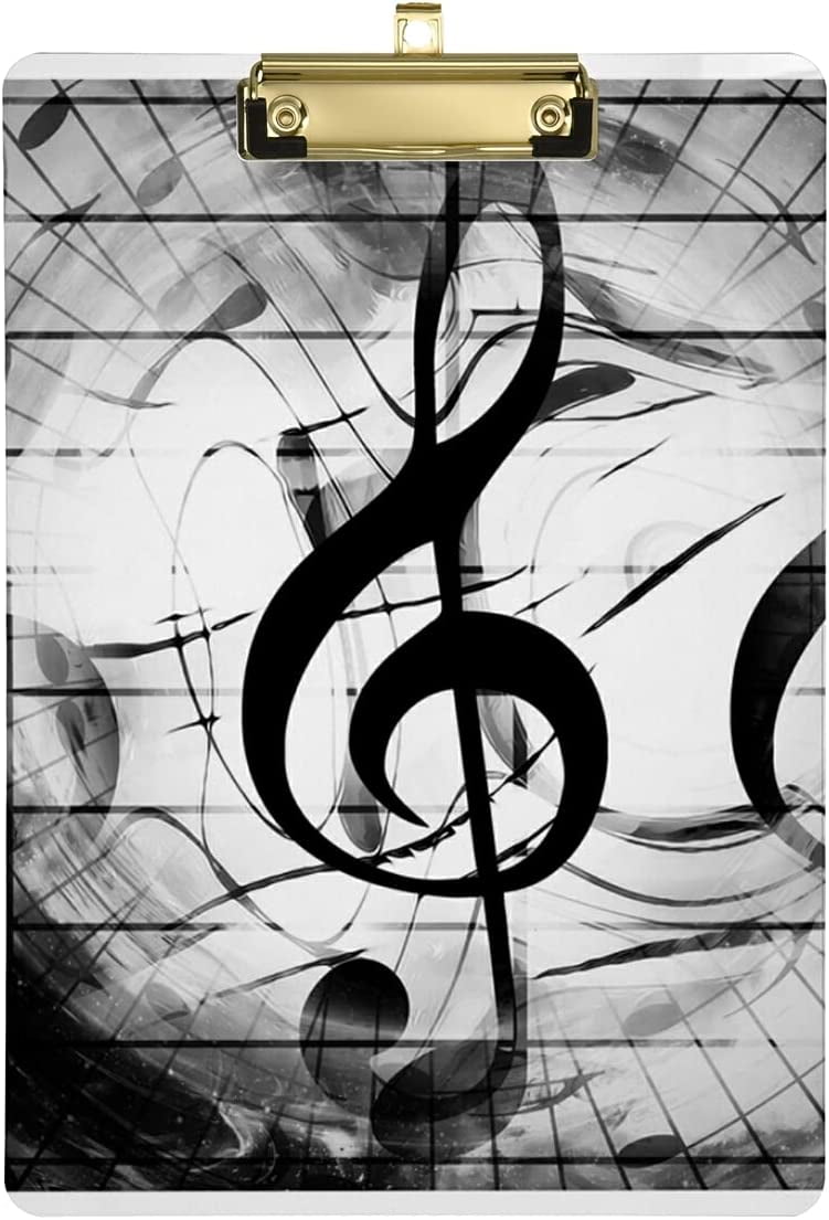 FMSHPON Music Note Clipboard Hardboard Wood Nursing Clip Board and Pull ...