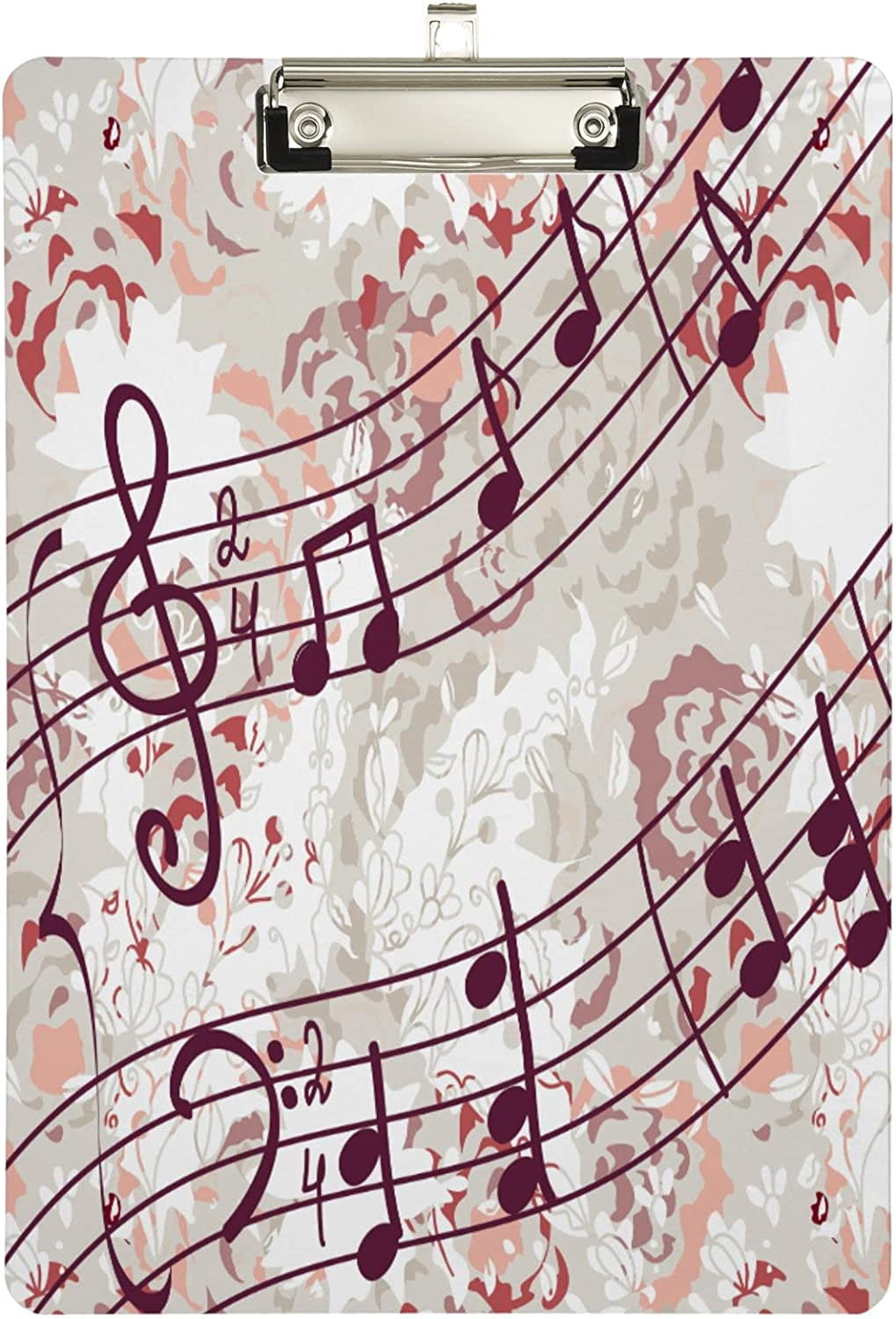 FMSHPON Musical Note Floral Retro Clipboard Hardboard Wood Nursing Clip ...