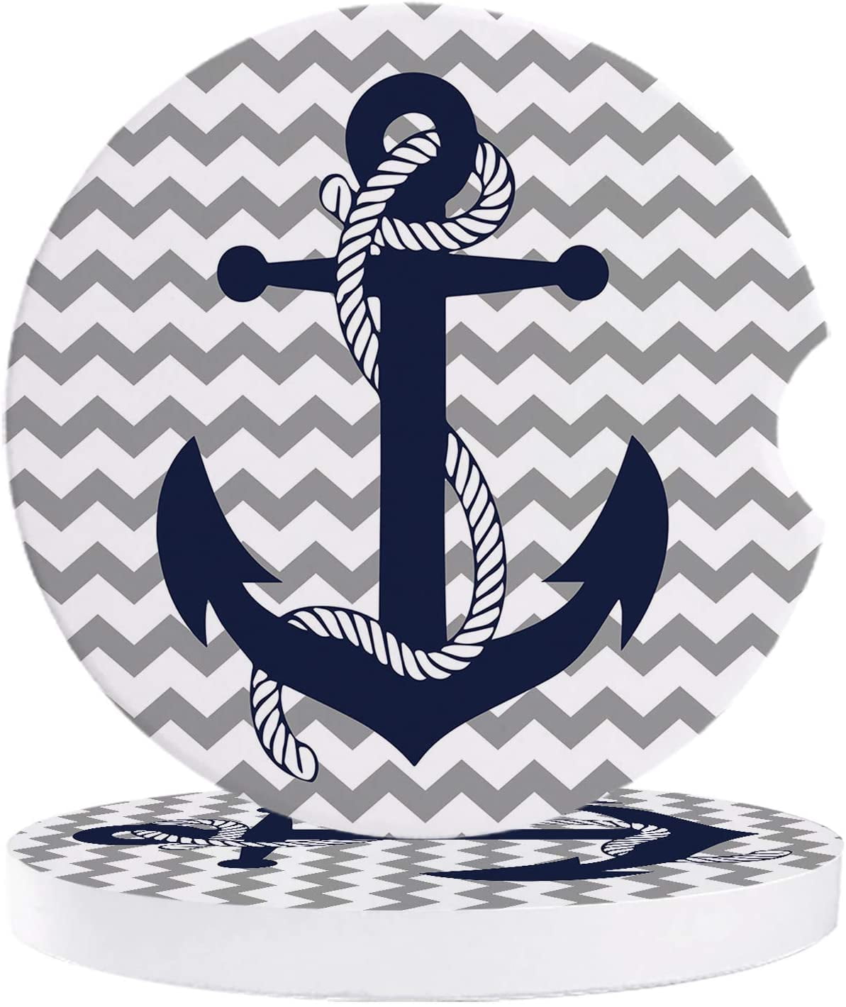 FMSHPON Nautical Themed Dark Blue Anchor Rope Twine Set of 6 Car ...