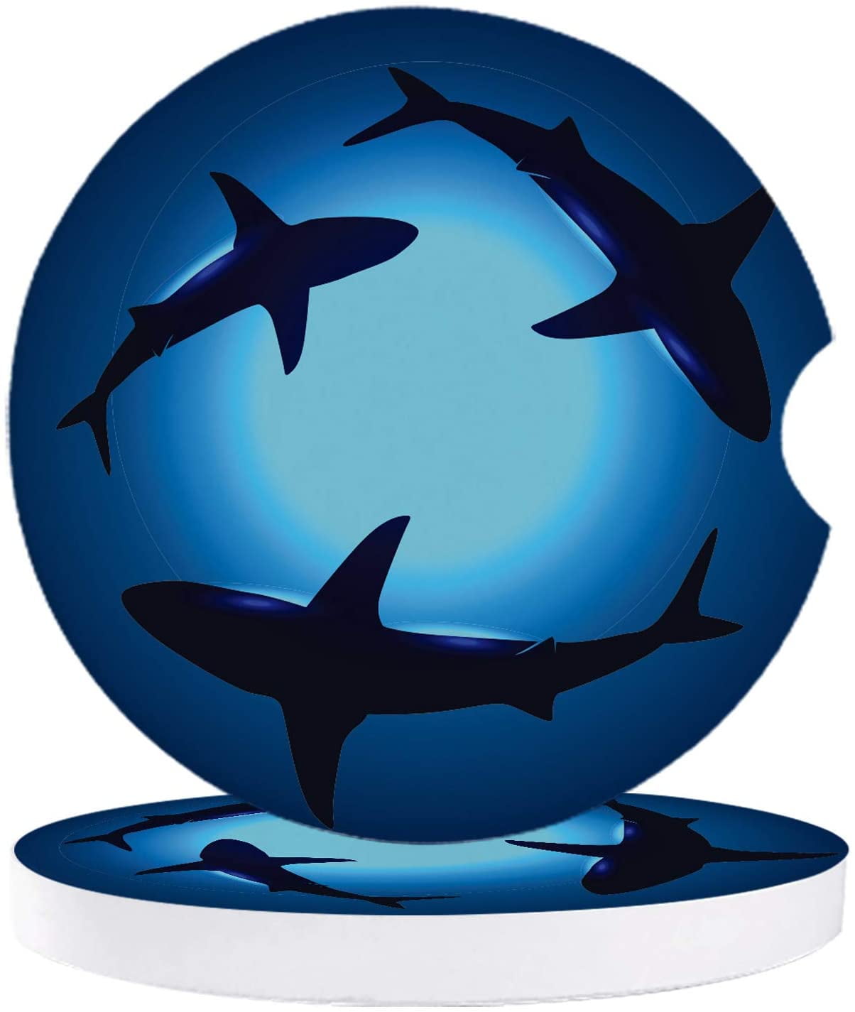 FMSHPON Ocean Theme Underwater Floating Swimming Sharks Set of 6 Car ...