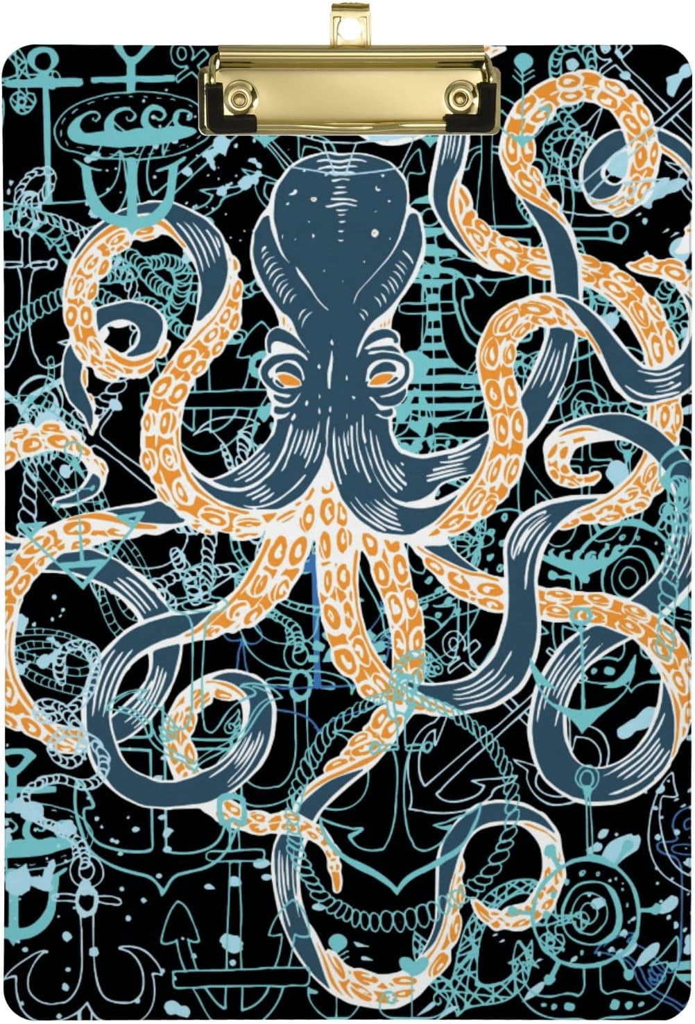 FMSHPON Octopus Anchors Clipboard Hardboard Wood Nursing Clip Board and ...