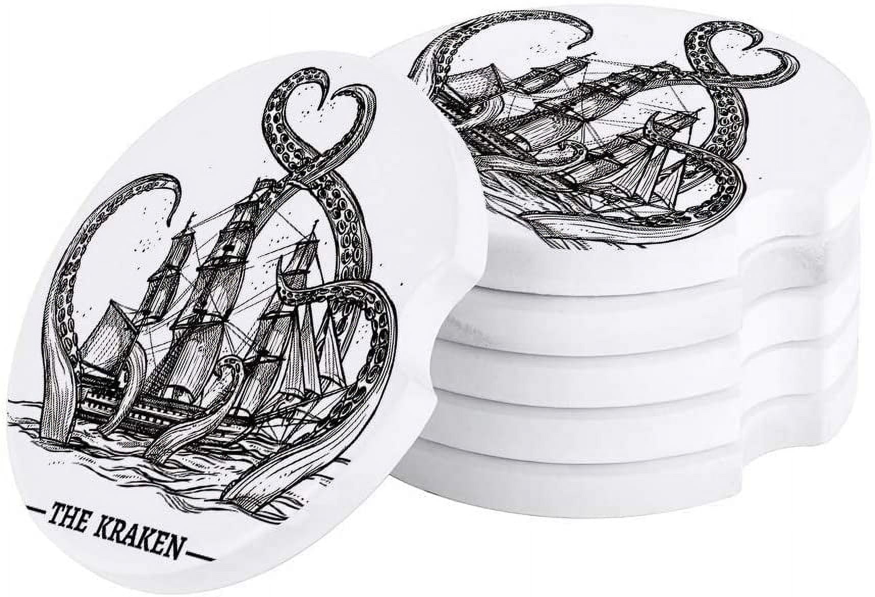 FMSHPON Octopus Vintage Sail Ship Monster Adventure Set of 2 Car ...