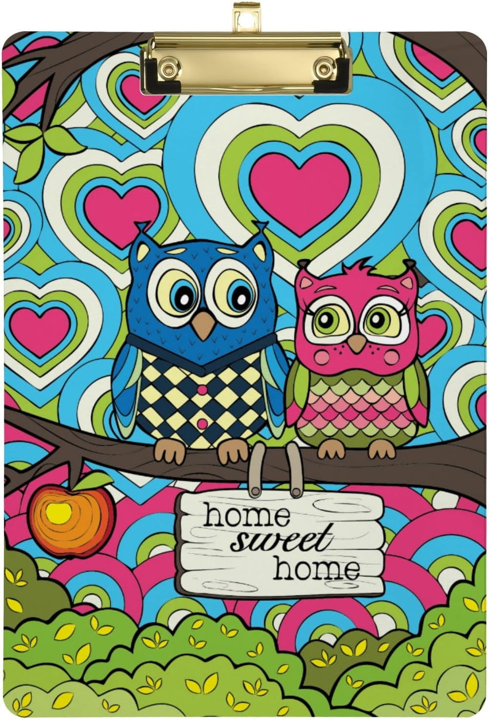 FMSHPON Owls Clipboard Hardboard Wood Nursing Clip Board and Pull for ...