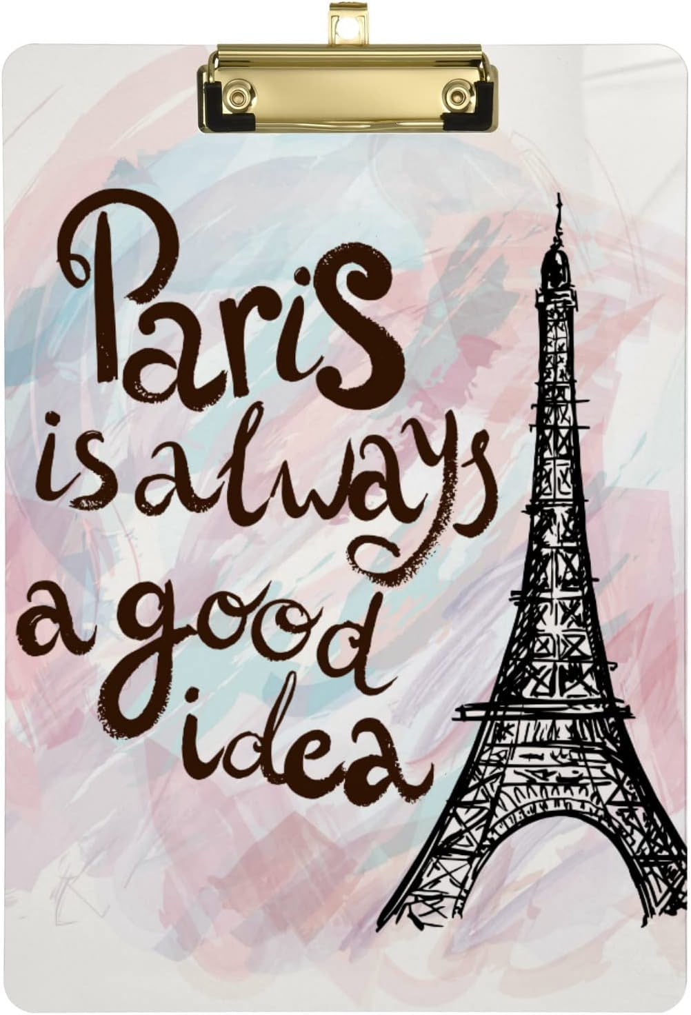 FMSHPON Paris Eiffel Tower Clipboard Hardboard Wood Nursing Clip Board ...