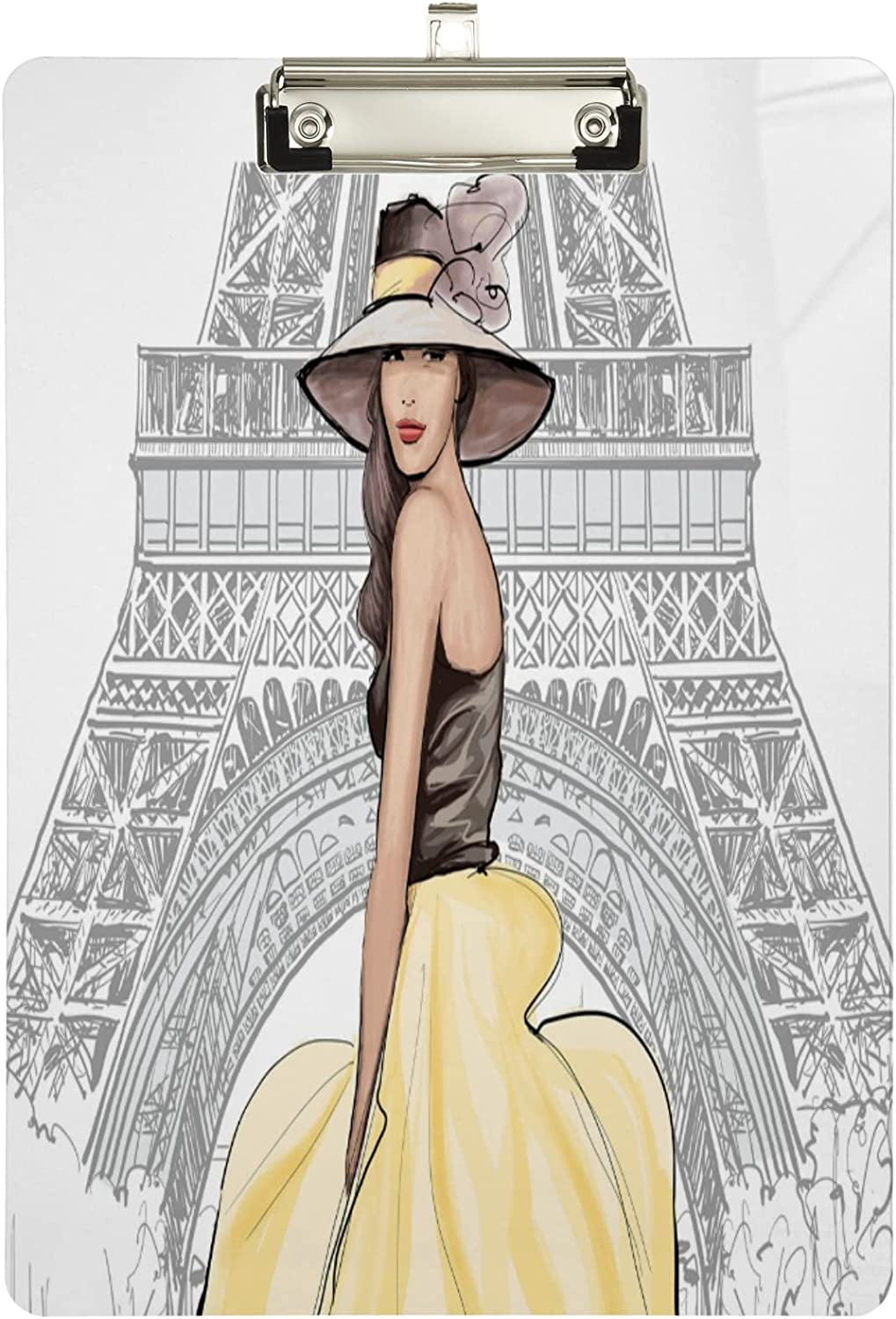 FMSHPON Paris Eiffel Tower Fashion Model Clipboard Hardboard Wood ...