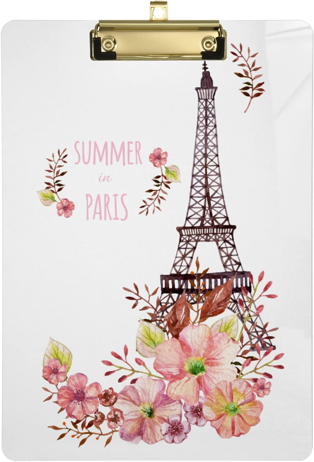 FMSHPON Paris Eiffel TowerFlowers Clipboard Hardboard Wood Nursing Clip ...