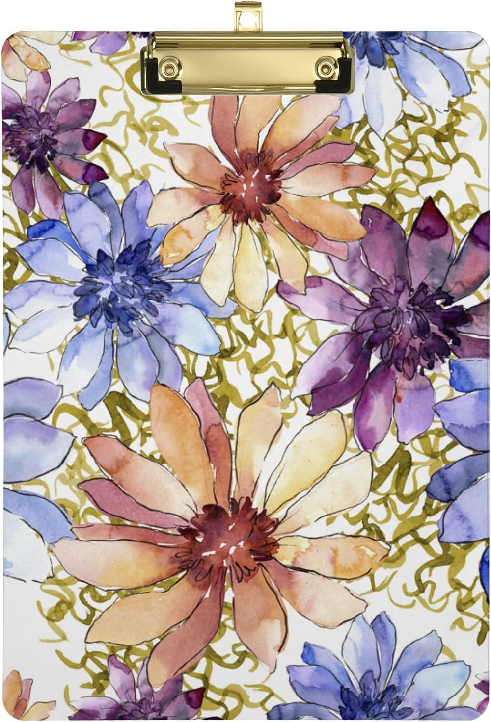 FMSHPON Purple Daisy Spring Flowers Clipboard Hardboard Wood Nursing ...