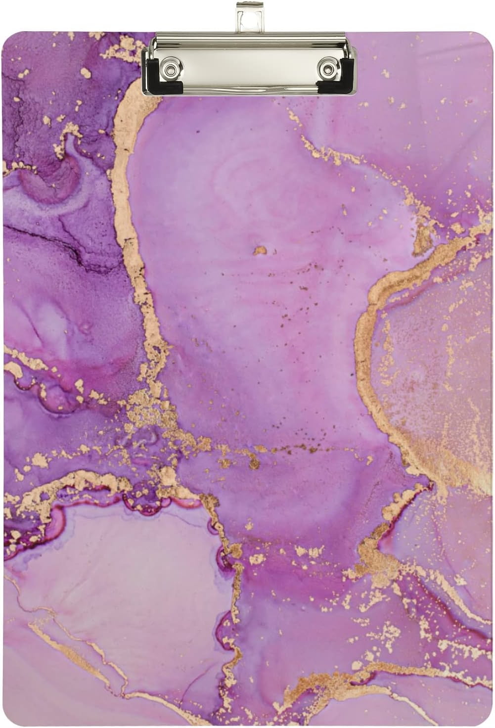 FMSHPON Purple Gold Marble Abstract Clipboard Hardboard Wood Nursing ...