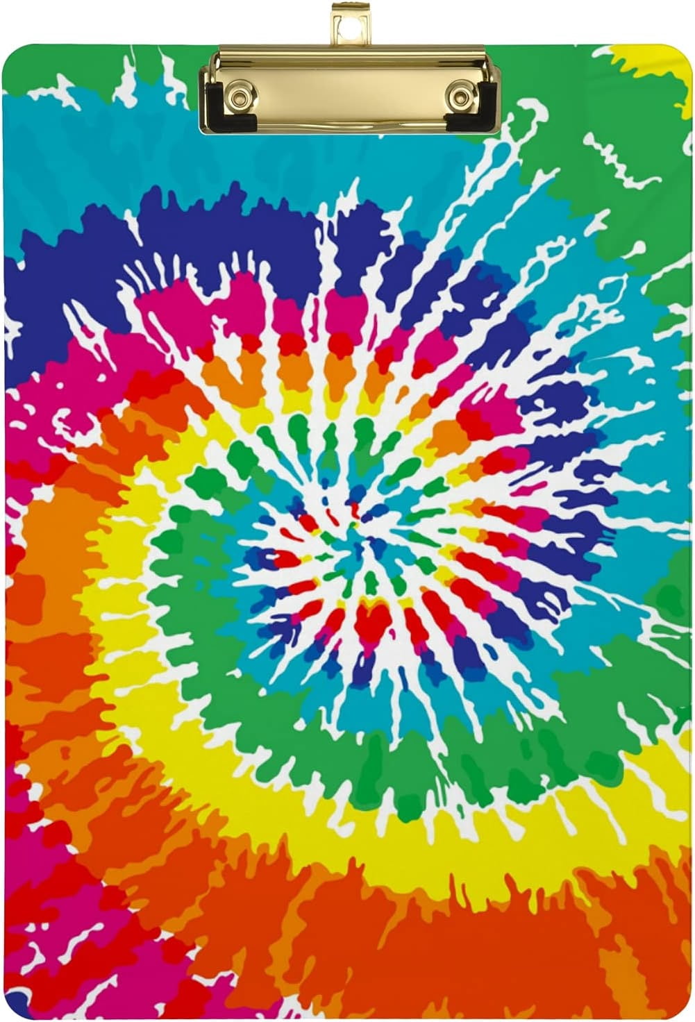 FMSHPON Rainbow Tie Dye Print Clipboard Hardboard Wood Nursing Clip ...