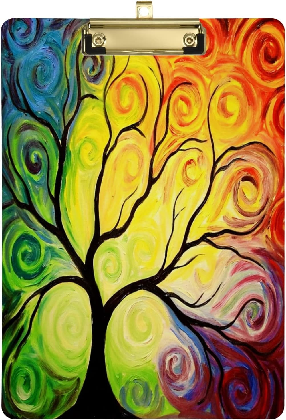 FMSHPON Rainbow Tree of Life Clipboard Hardboard Wood Nursing Clip ...