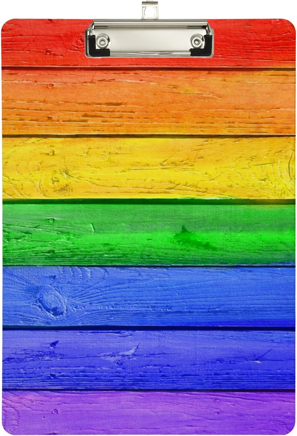 FMSHPON Rainbow Wood Clipboard Hardboard Wood Nursing Clip Board and ...
