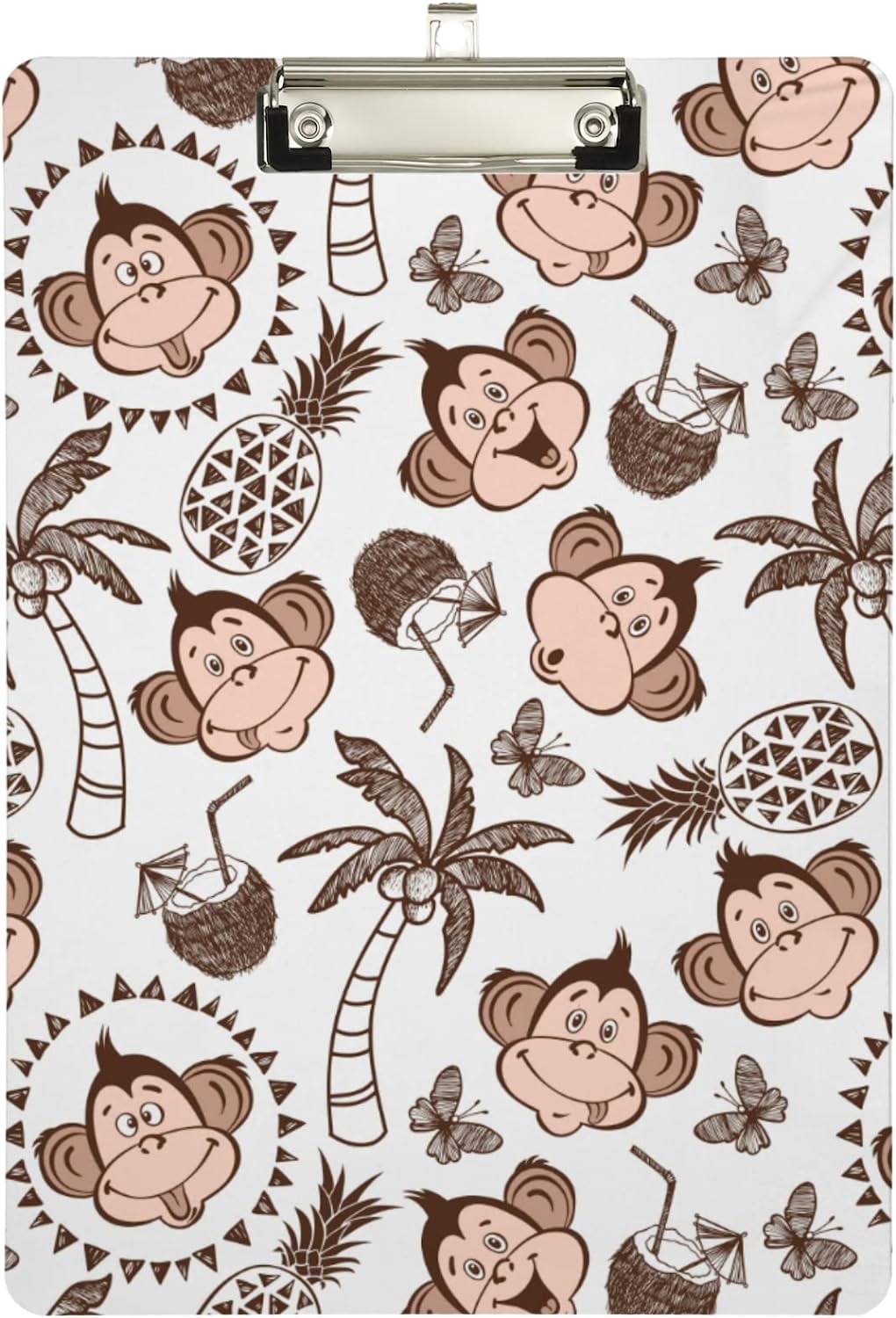 FMSHPON Retro Pineapples Monkey Clipboard Hardboard Wood Nursing Clip ...