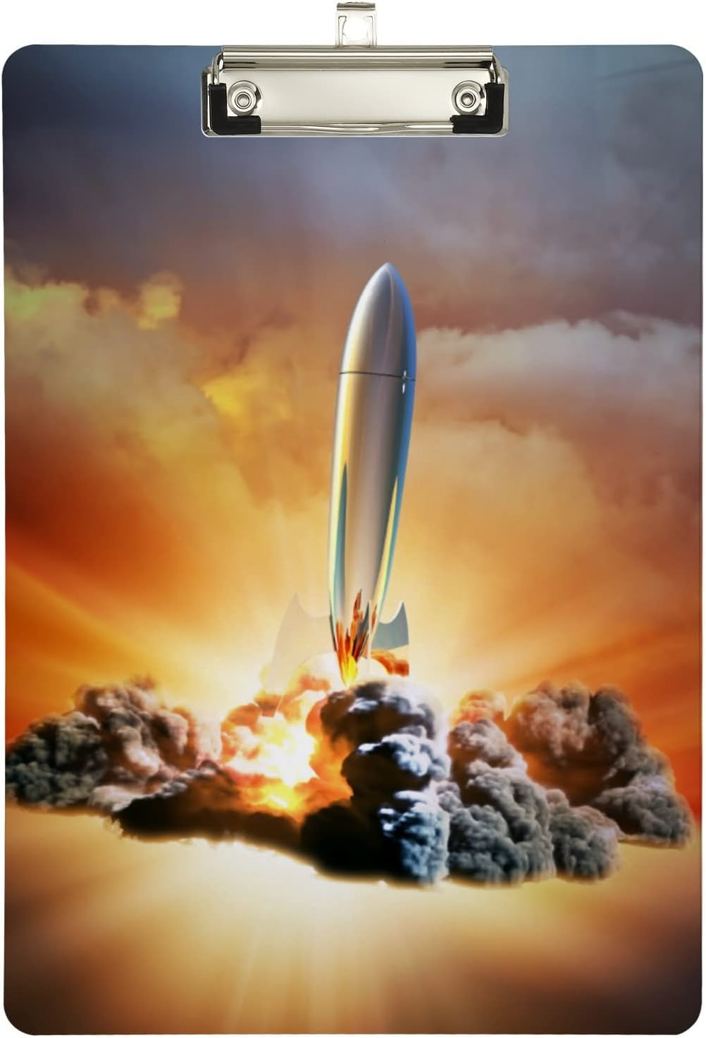 FMSHPON Retro Rocket Clipboard Hardboard Wood Nursing Clip Board and ...