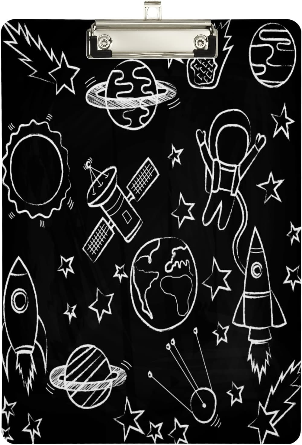 FMSHPON Rocket Outer Space Clipboard Hardboard Wood Nursing Clip Board ...